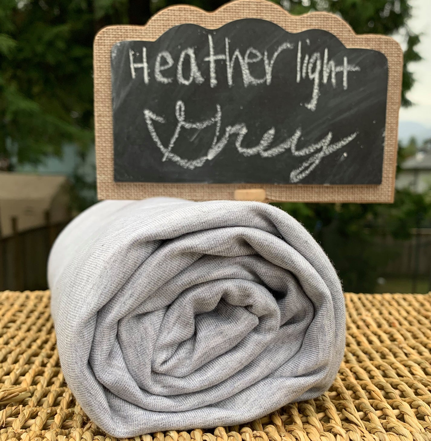 Grey Bamboo Merino Wool Stretch French Terry Fabric