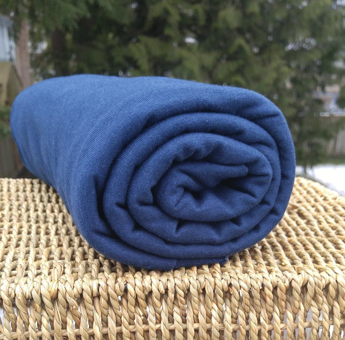 Navy Bamboo Stretch French Terry Fabric for Cloth Diapers – Kinderel ...